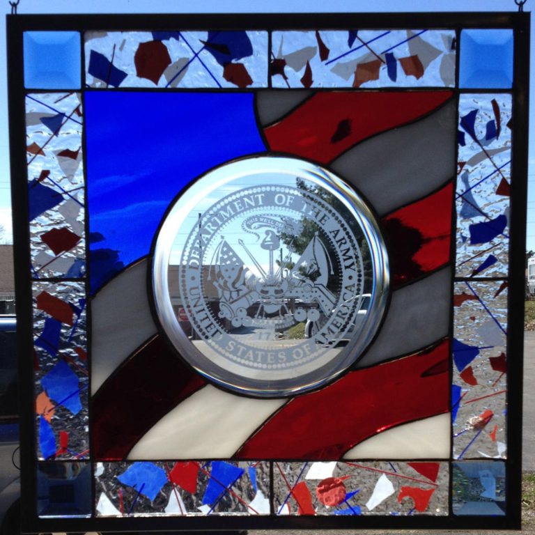 Military Etched US Air Force Etched 6″ Glass Bevel | Glass House Store