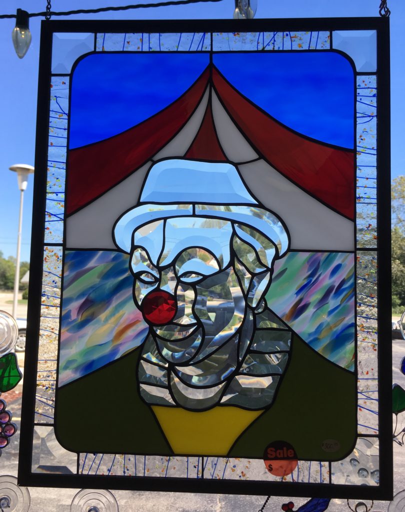 Beveled Glass Circus Clown Stained Glass | Glass House Store