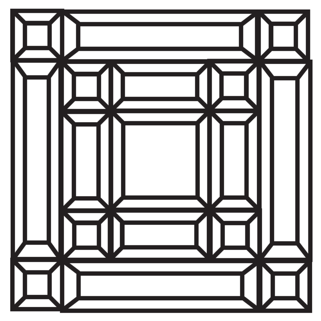 Aurora Clear Glass Bevel Cluster 10 x 10 | Glass House Store