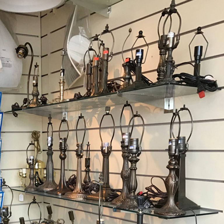 Stained glass lamp base selection | Glass House Store