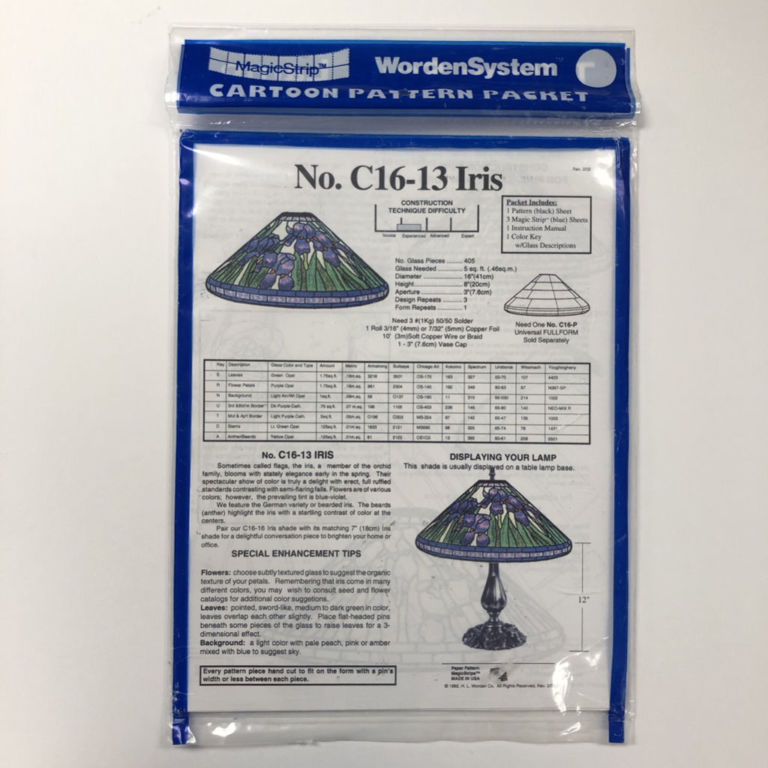 Worden C16-13 Iris Lamp Pattern | Glass House Store