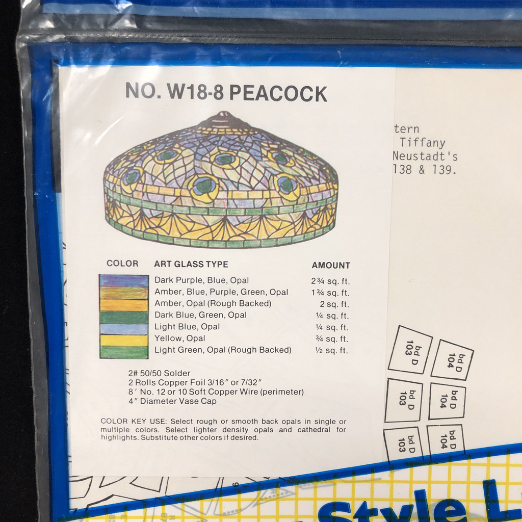 Worden W18-6 Handel Periwinkle Lamp Pattern | Glass House Store