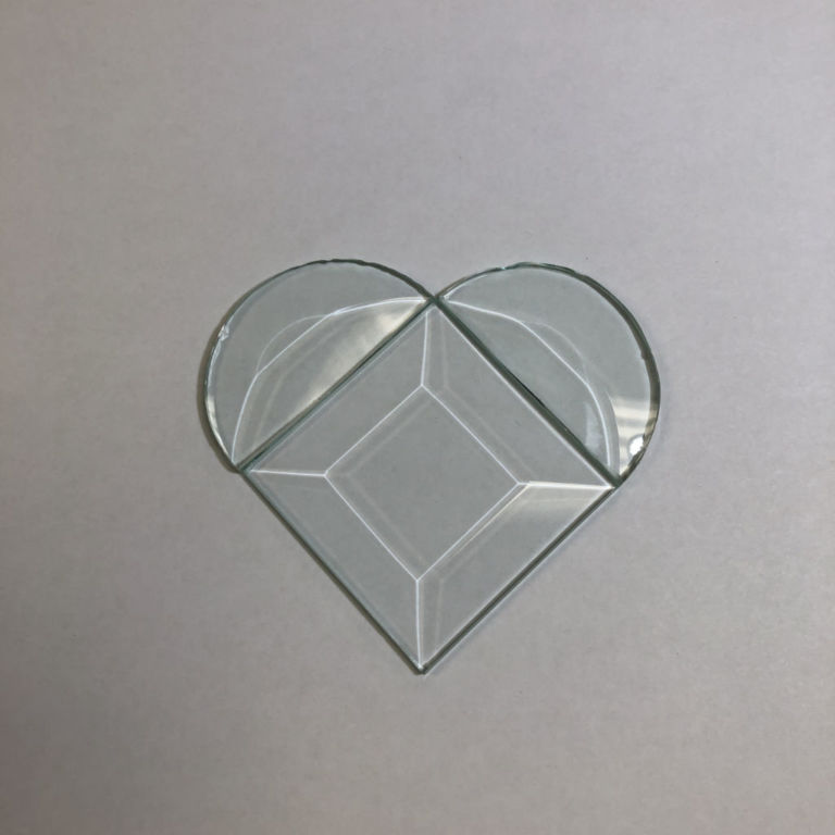 Clear Half Circle Bevel-1 1/2″ | Glass House Store