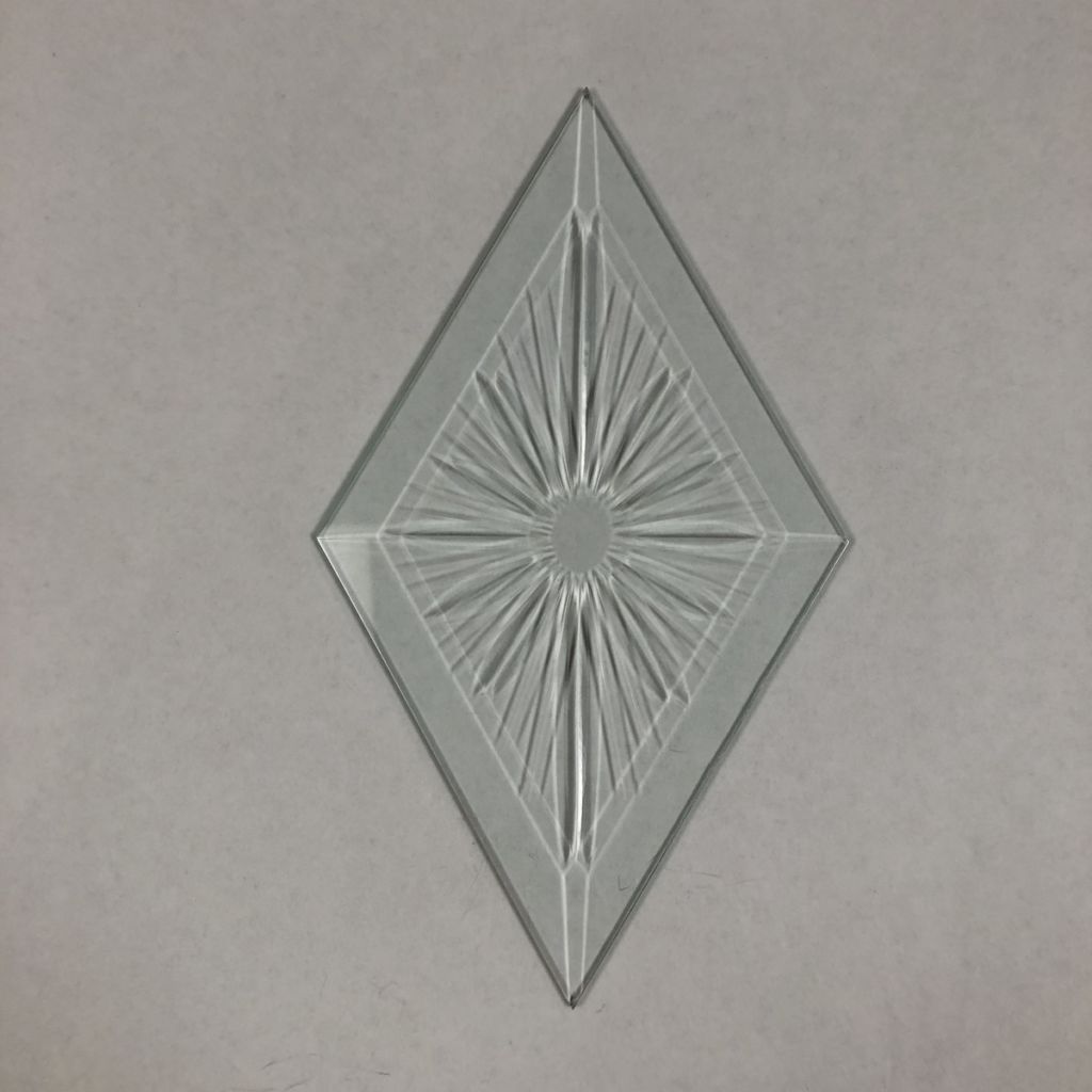 Engraved Clear Diamond Bevel – DY504 | Glass House Store