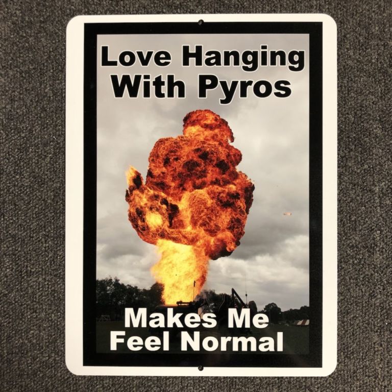 Pyro Parking Sign-Hanging w/ Pyros | Glass House Store