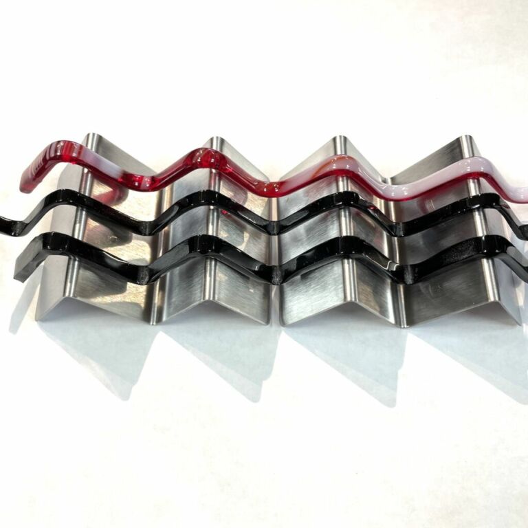 Dazzle Mini Stainless Steel Zig Zag Glass Mold Set of 2 | Glass House Store