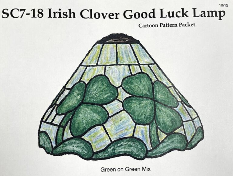 Worden SC7-18 Irish Clover Lamp Pattern | Glass House Store