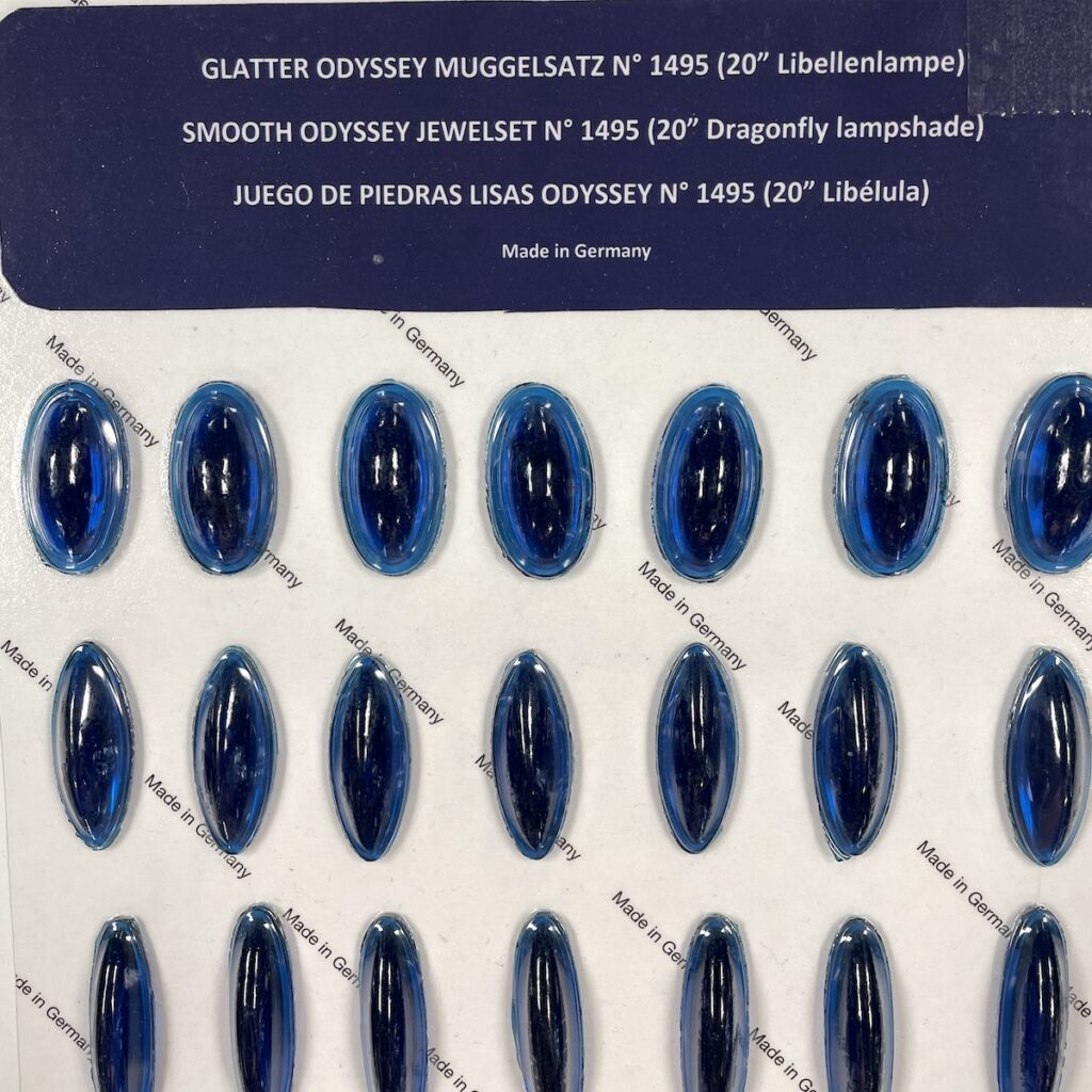 Odyssey Smooth Turq. Jewel Set – For 20″ Dragonfly Lamp | Glass House Store