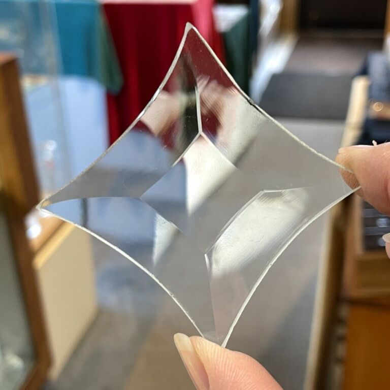 Concave Star / Square Bevel- 2 3/4″ x 2 3/4″ – BV22 | Glass House Store