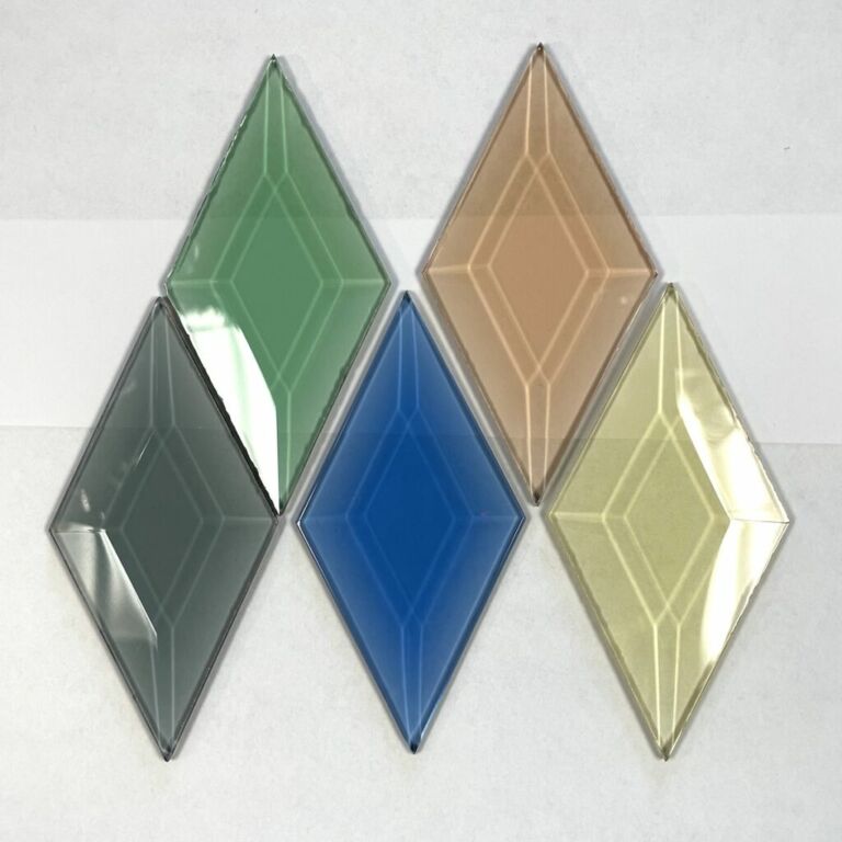 Diamond Glass Bevel – 2″ x 4″ Colored | Glass House Store